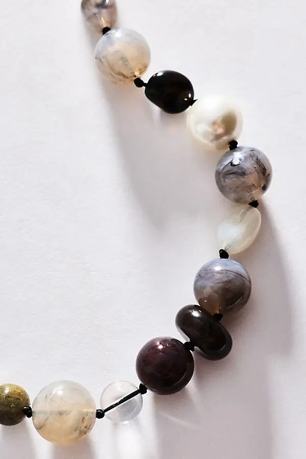Anthropologie Beaded Cord Necklace