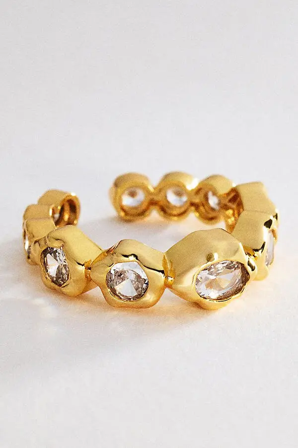 Anthropologie Crystal Bezel Rg - Gold