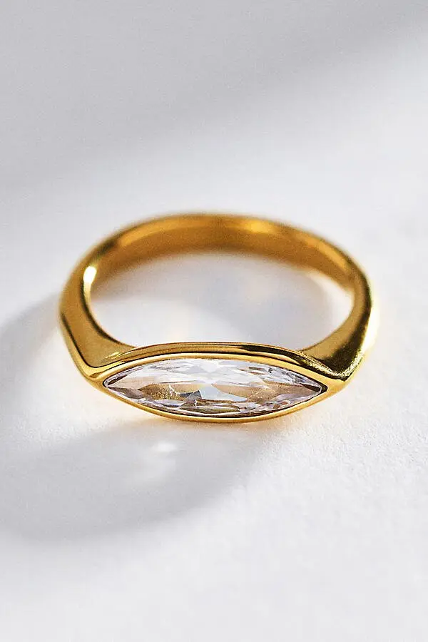 Anthropologie Delicate Marquise Rg - Gold