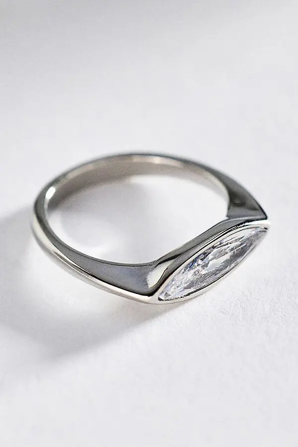 Anthropologie Delicate Marquise Ring - Silver