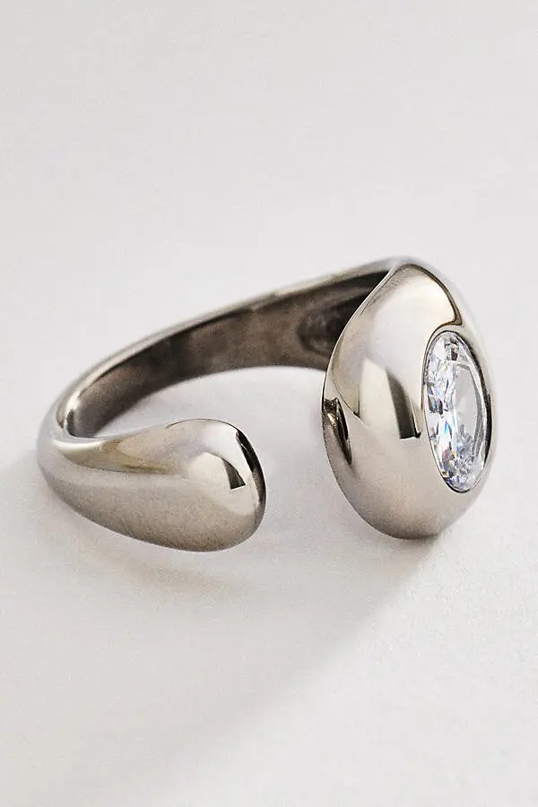 Anthropologie Open Bezel Rg - Silver