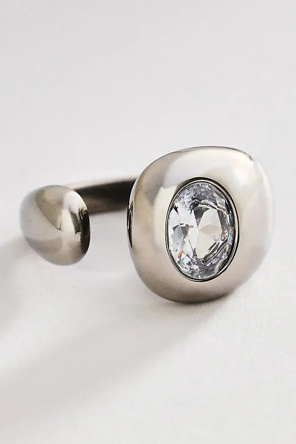 Anthropologie Open Bezel Rg - Silver