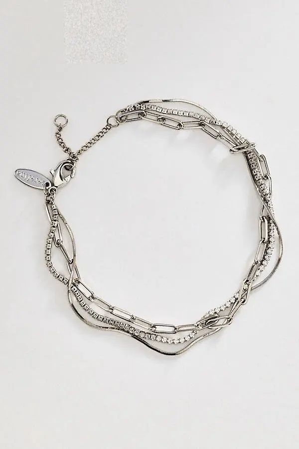 Anthropologie Fluid Layers Bracelet - Silver