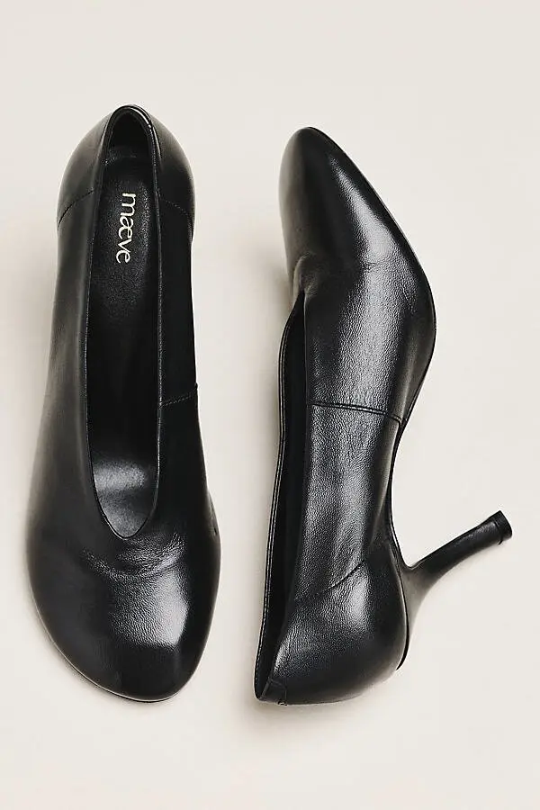 Maeve Easy Leather Pumps - Black