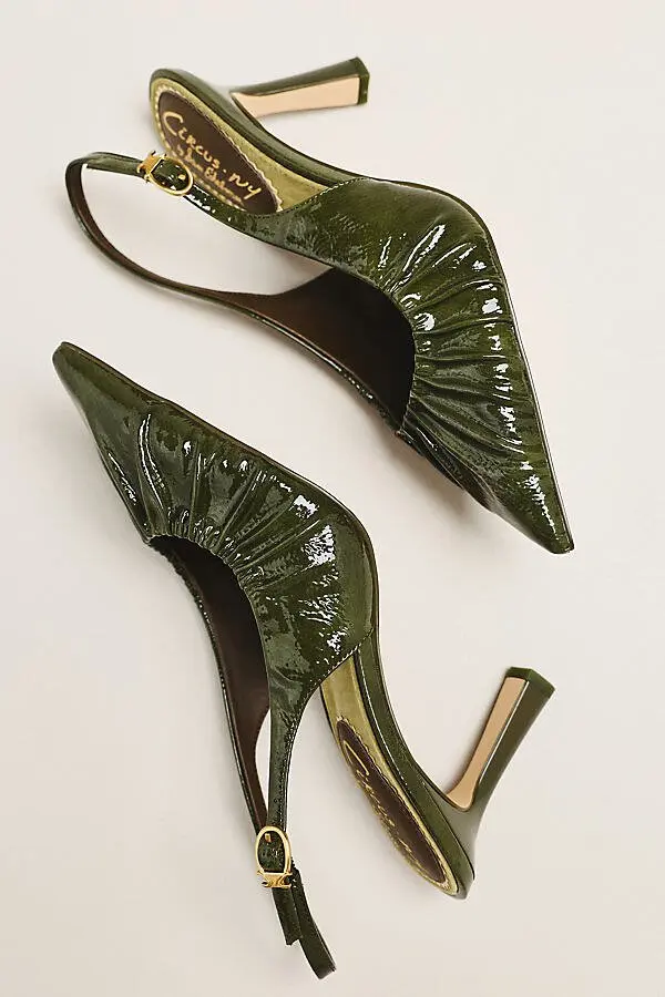 CIRCUS NY BY SAM EDELMAN Tasha Slingback Heels - Olive