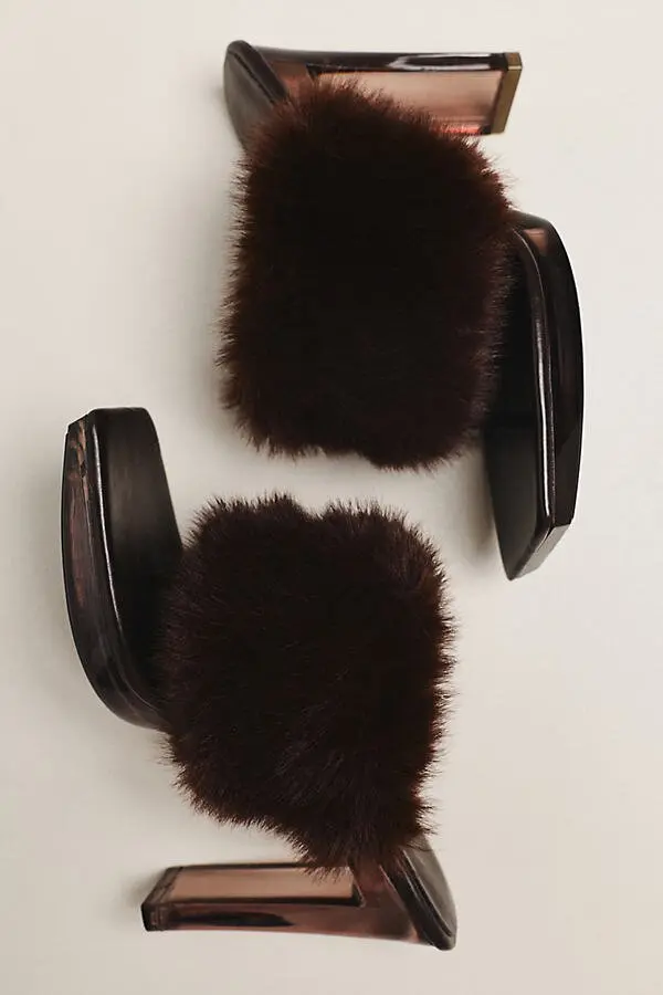 Jeffrey Campbell Delusions Faux Fur Heels