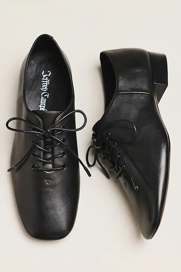Jeffrey Campbell Swg Dance Lace-up Flats - Black