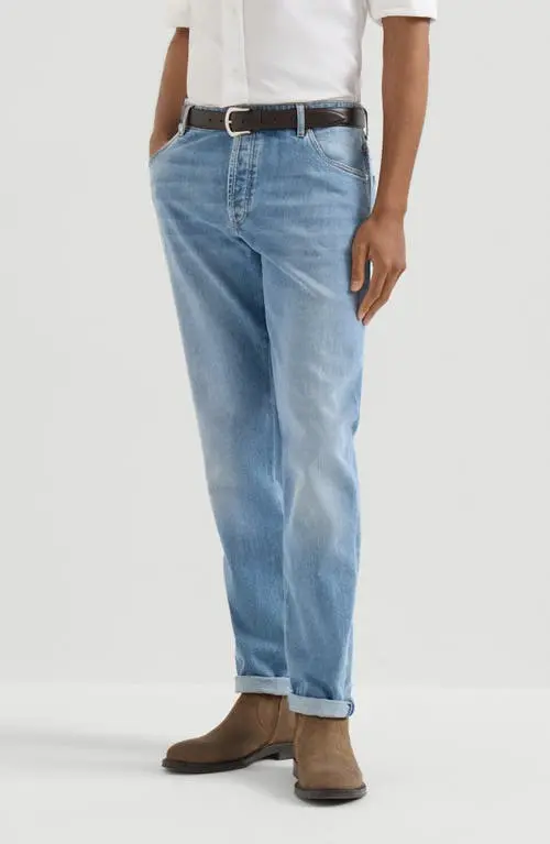 Brunello Cucinelli Comfort Denim Five-pocket Trousers - Light Denim