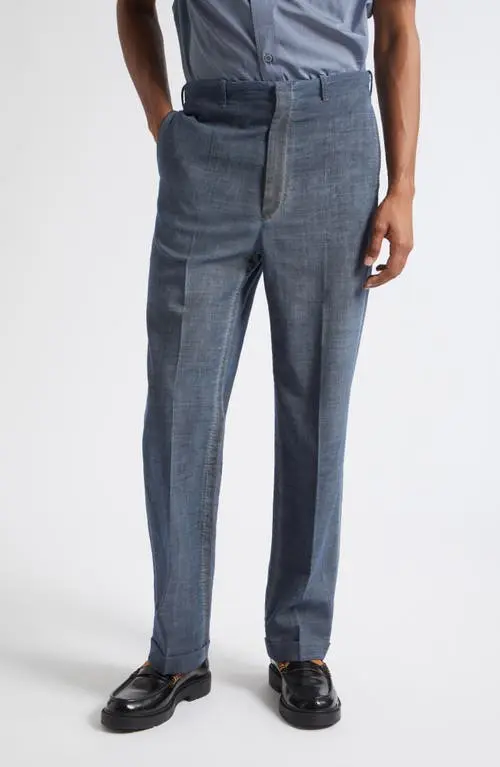 MAISON MARGIELA Double-dyed Wool Trousers - Army Blue