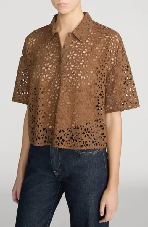 FRAME The Downing Eyelet Polo