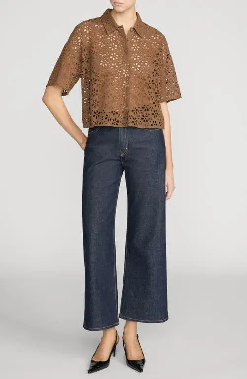FRAME The Downing Eyelet Polo