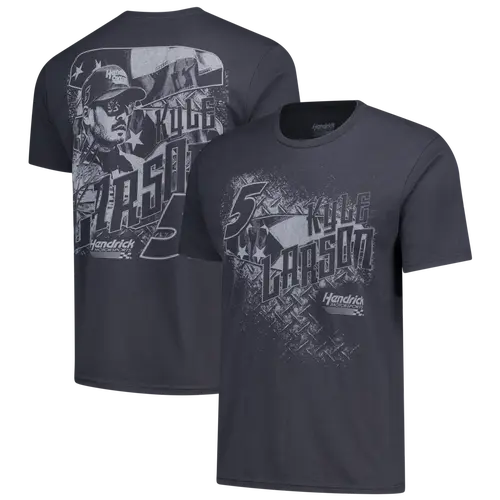 CLASSIC INK Kyle Larson Flag Tri-blend T-shirt - Charcoal