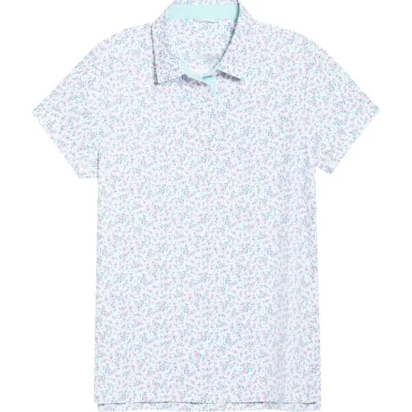 SWANNIES Talia Ditsy Floral Half Placket Polo - Lilac