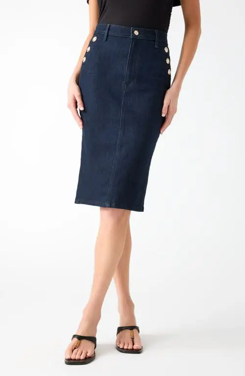 Guess Riley Midi Pencil Skirt - Navy