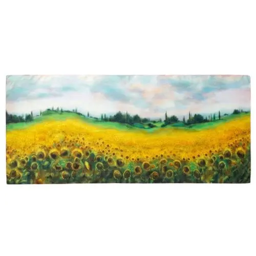 ANNETTE AMOROSO Girasoli Sunflower Silk Satin Scarf