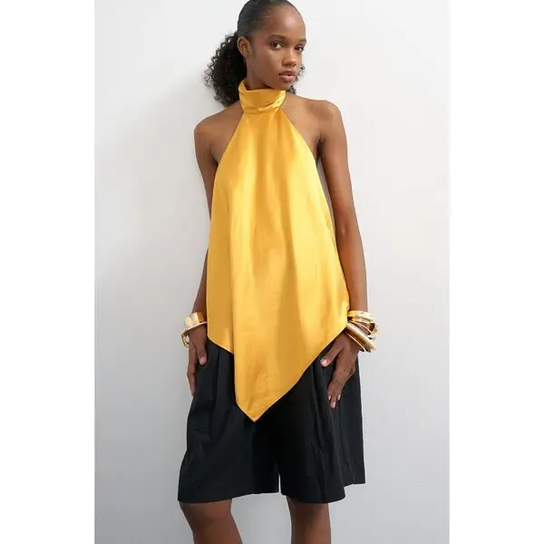 Topshop Backless High Neck Halter Top