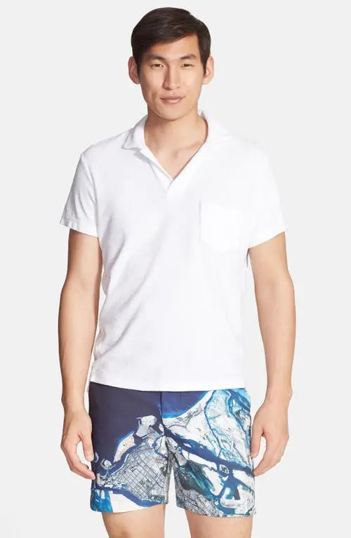 Orlebar Brown Terry Cloth Polo - White