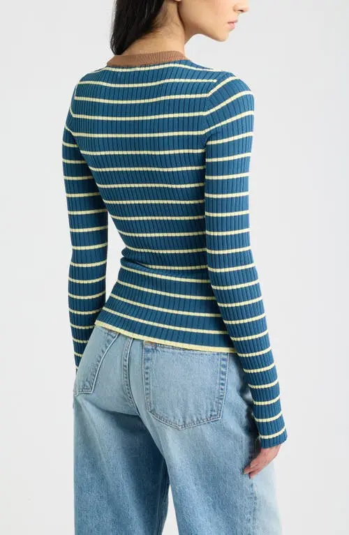 Solid & Striped The Dora Long Sleeve Ribbed Knit Top