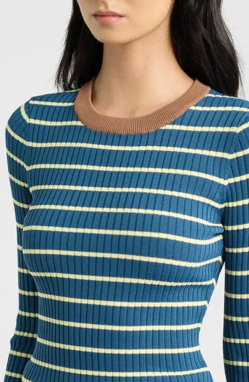 Solid & Striped The Dora Long Sleeve Ribbed Knit Top
