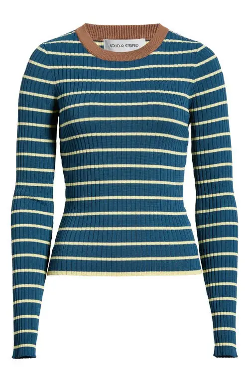 Solid & Striped The Dora Long Sleeve Ribbed Knit Top