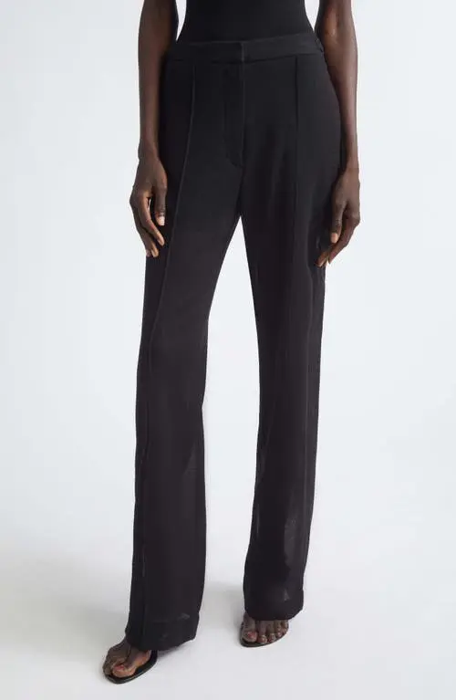 Proenza Schouler Eran Pintuck Sheer Wool Pants
