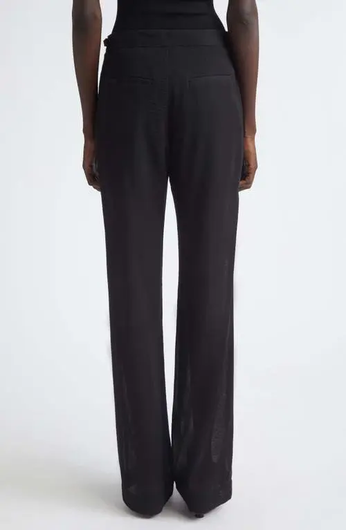 Proenza Schouler Eran Pintuck Sheer Wool Pants