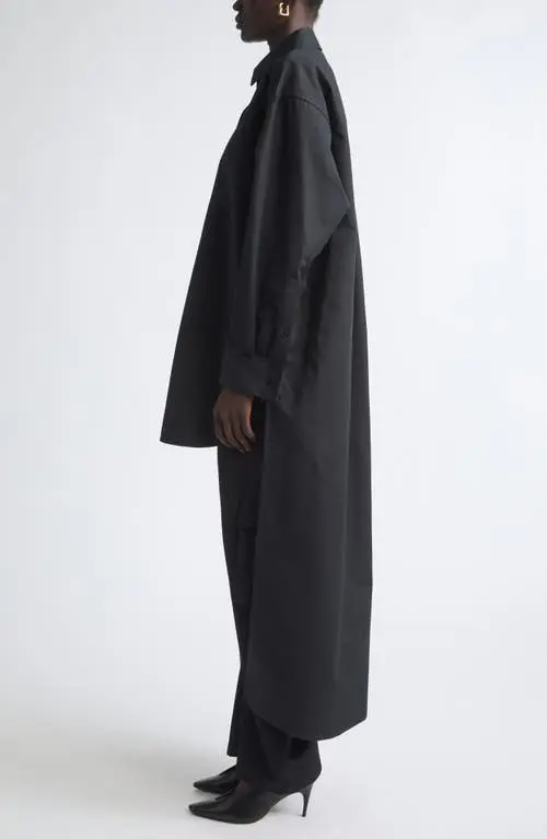 Balenciaga Organdi Cotton & Silk Poplin Button-up Shirt