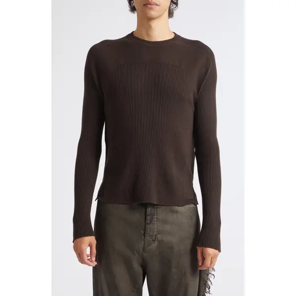 Rick Owens Ribbed Geo Wool Sweater
