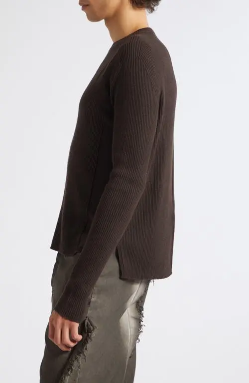 Rick Owens Ribbed Geo Wool Sweater