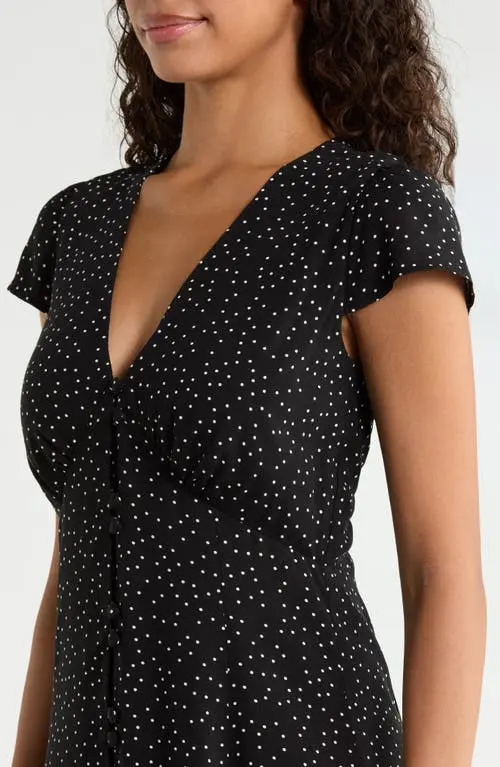 NOBODY'S CHILD Avery Polka Dot Midi Dress