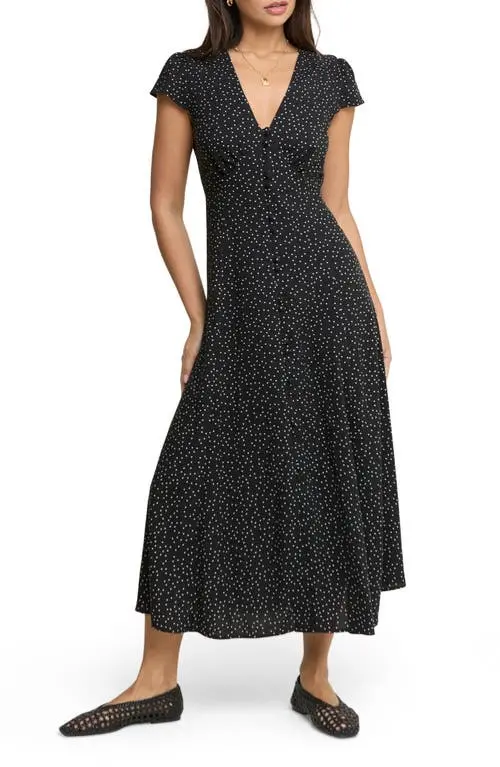 NOBODY'S CHILD Avery Polka Dot Midi Dress