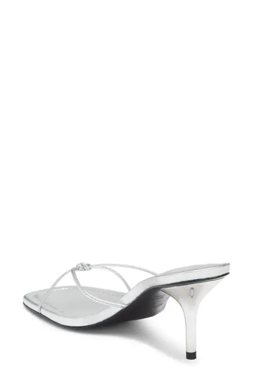 REFORMATION Cooper Slide Sandal - Silver Leather