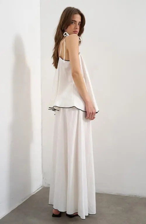 Topshop Linen Blend Maxi Skirt