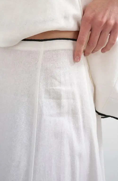 Topshop Linen Blend Maxi Skirt