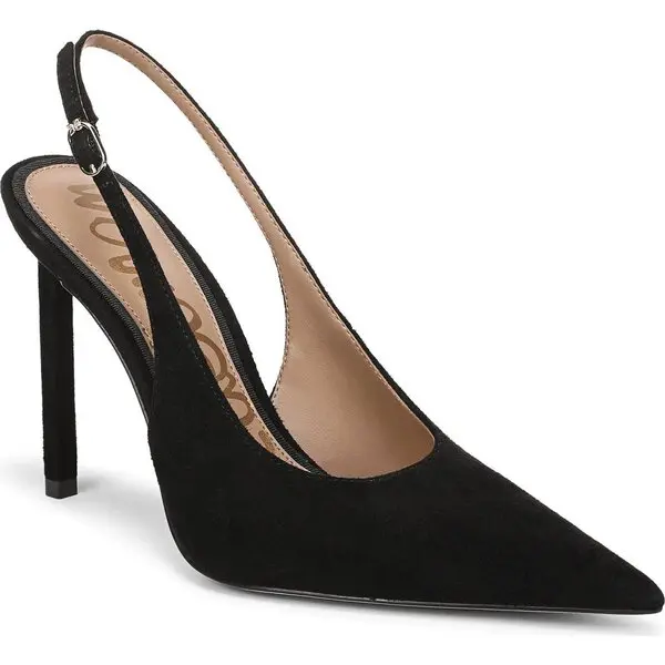 Sam Edelman Tegan Slingback Pump - Black Suede