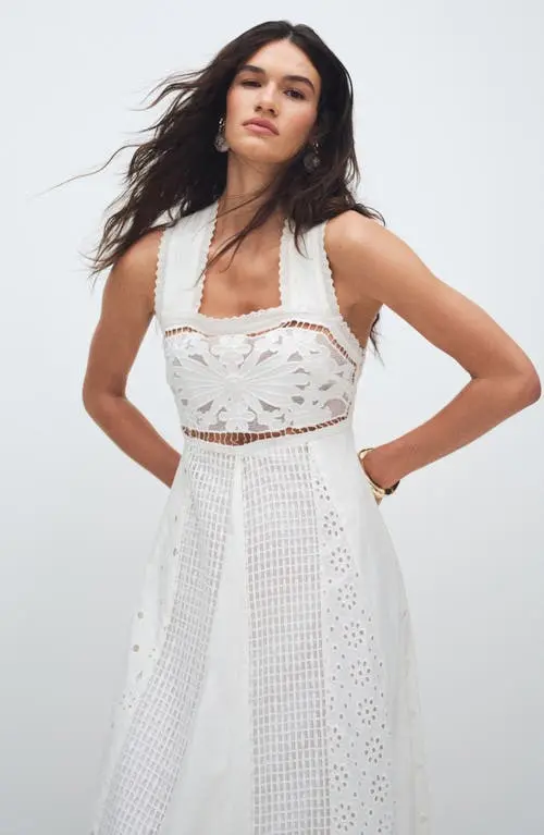Topshop Sleeveless Embroidered Maxi Dress