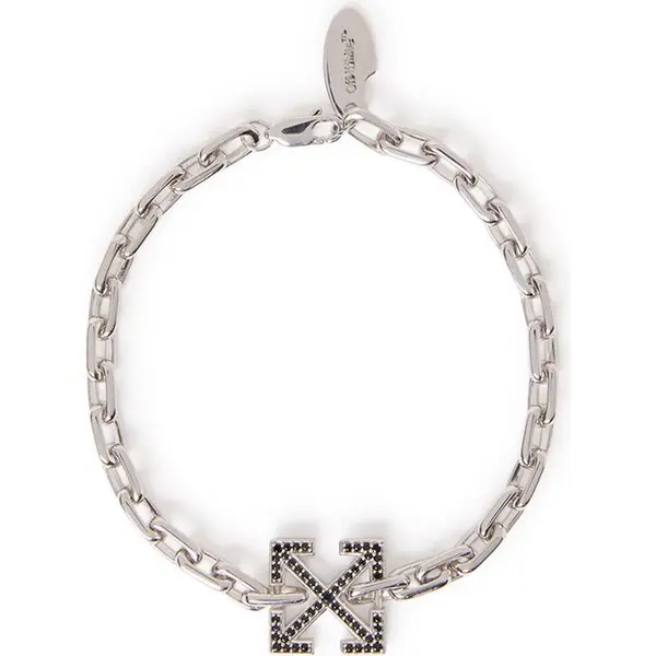 Off-White Lab Grown Diamond Arrow Chain Bracelet - Silver