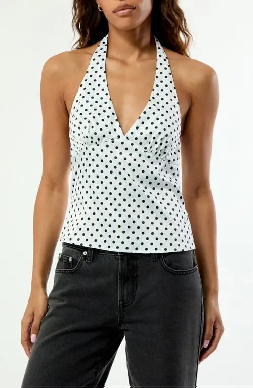 PACSUN Sally Woven Halter Top - Polka Dot