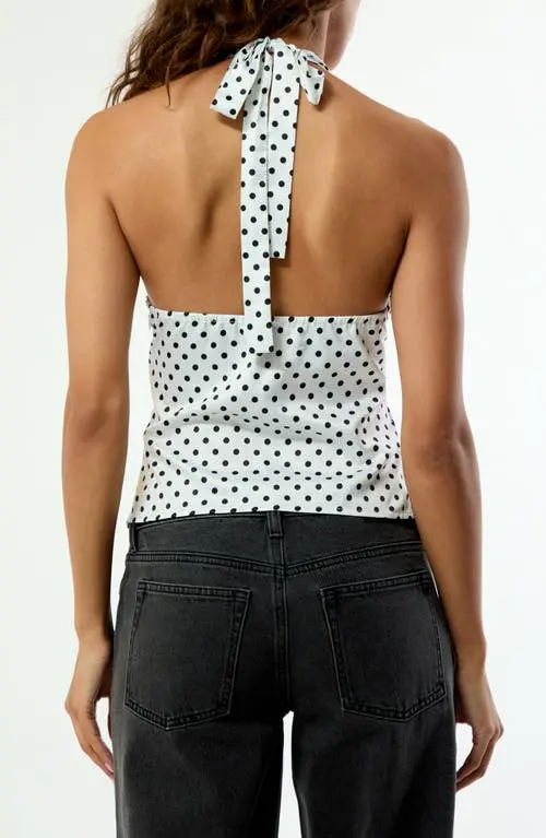 PACSUN Sally Woven Halter Top - Polka Dot