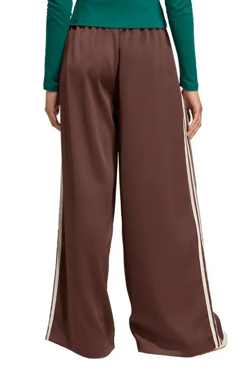 ADIDAS ORIGINALS Wide Leg Satin Track Pants - Auburn/cre