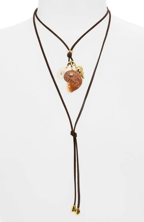 Éliou Area Charm Lariat Necklace