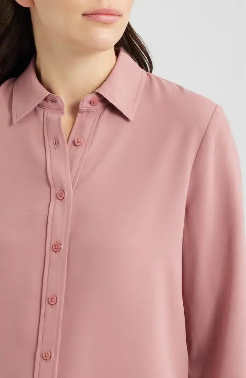 Anne Klein Clean Front Utility Button-up Shirt