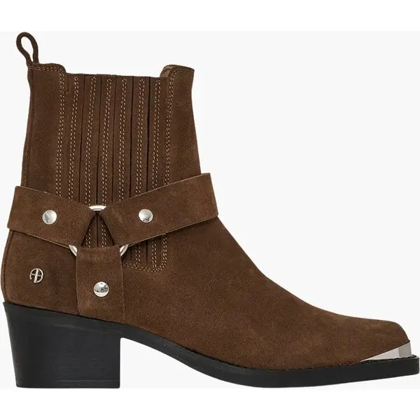 ANINE BING Mid Biker Boots - Tobacco