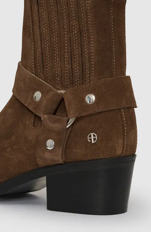 ANINE BING Mid Biker Boots - Tobacco