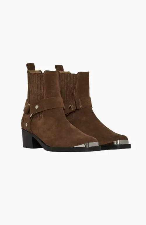ANINE BING Mid Biker Boots - Tobacco