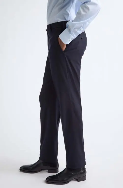 Isaia Wool & Cashmere Trousers - Dark Blue 800