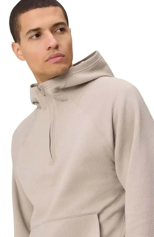 FABLETICS Gridtech Quarter Zip Hoodie - Brutalist Khaki