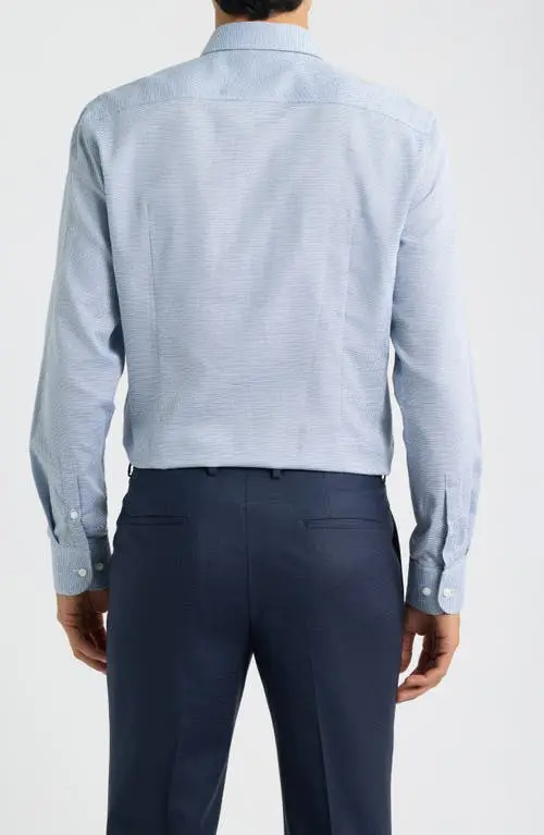 BOSS Hank Slim Fit Micropattern Cotton Dobby Dress Shirt