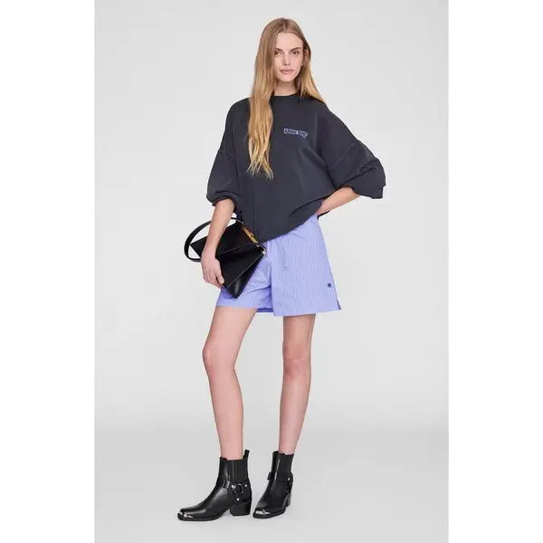 ANINE BING Miles Palm Sweatshirt - Washed Black