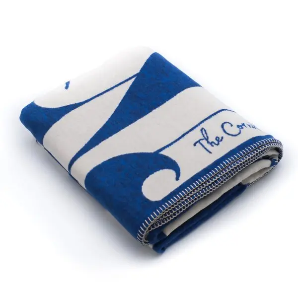 THE CORNISH SURFER Blue / White Daymer Blue Blanket - Blue/white